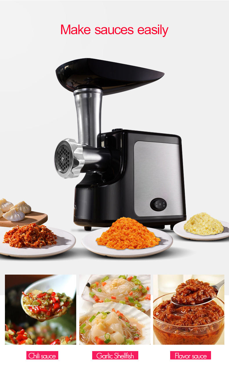 Electric Meat Grinder Kitchen Food Processors Small Household Stainless ...