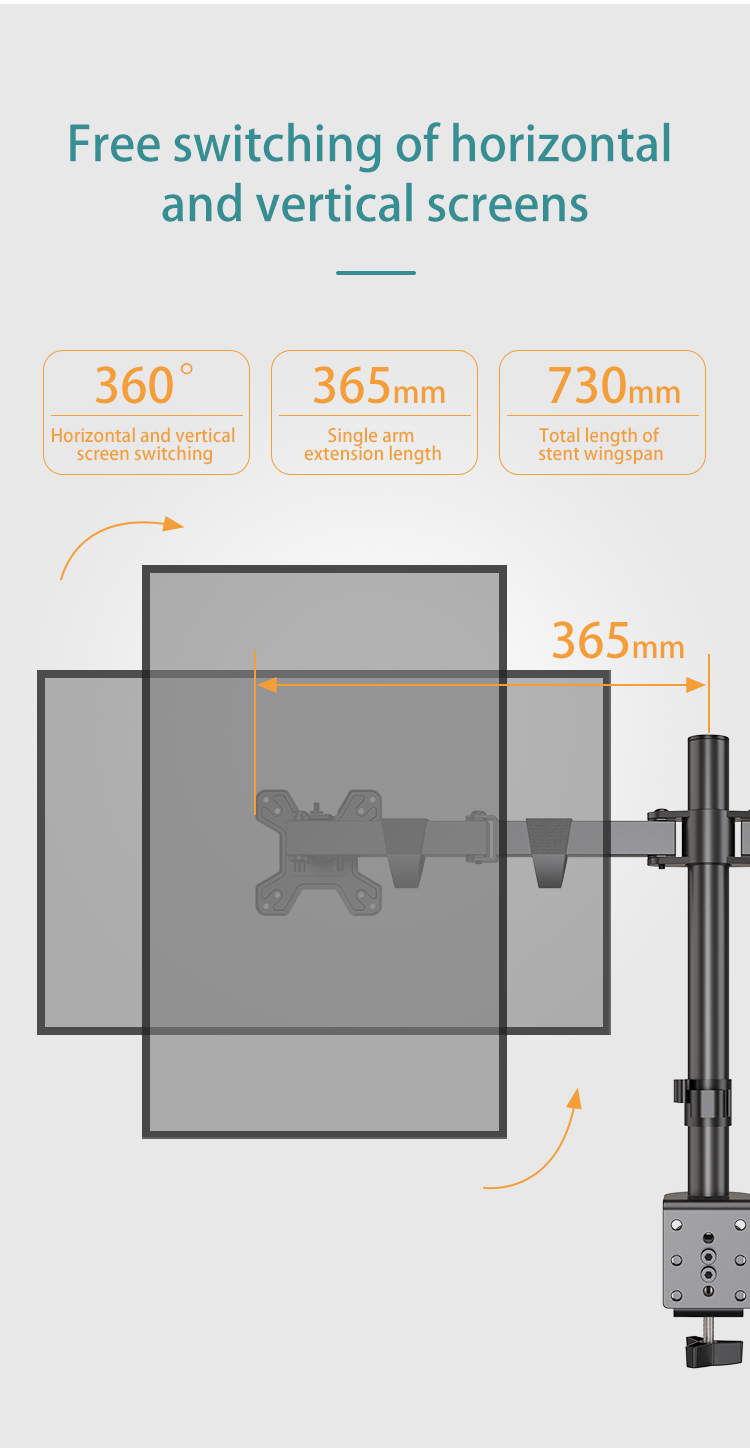 KOORUI X KLC DW220-J Monitor Stand 2 Monitors 17 inch to 27 inch ...