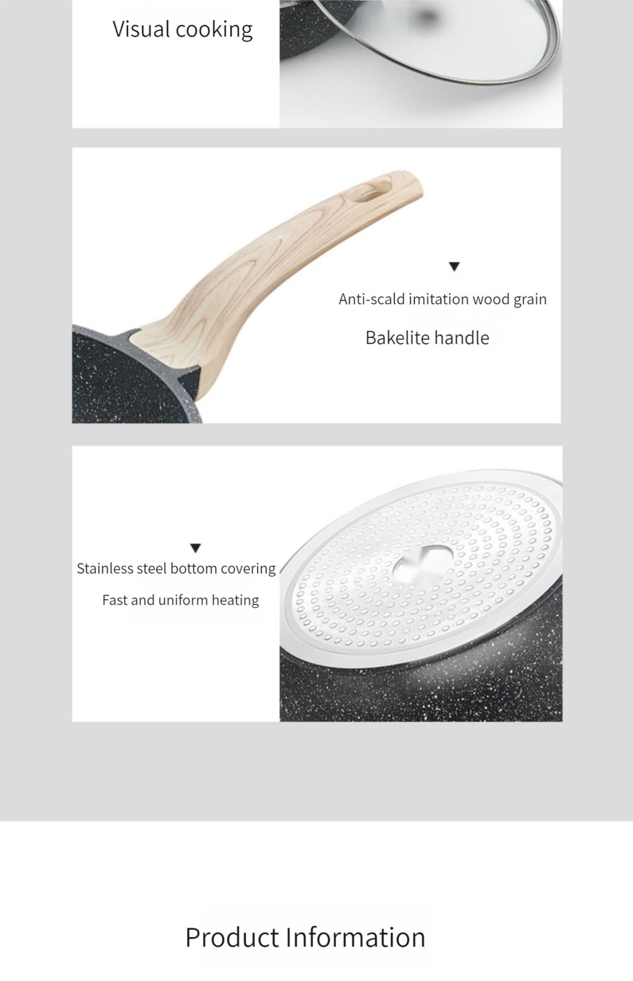 【LEUSE】Non-stick cookware set - medical stone coating - 5 colors ...