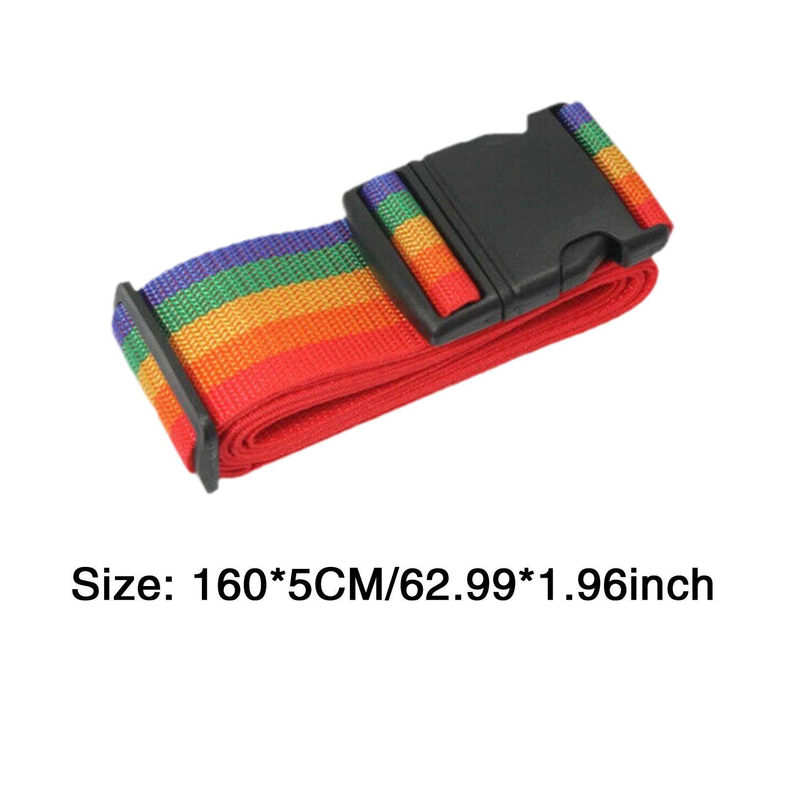 Adjustable Travel Buckle Luggage Belt Rainbow Luggage Belt Travel Box ...