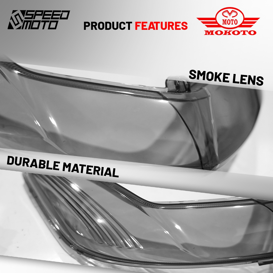 MOKOTO YAMAHA MIO SPORTY HEADLIGHT SMILEY LENS CLEAR FLASHER LENS FOR ...