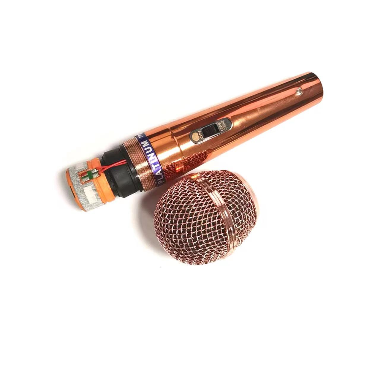 LMJ Hyundai Platinum DM-8000 Professional Hype-Capdiod Dynamic karaoke Microphone (GOLD ...