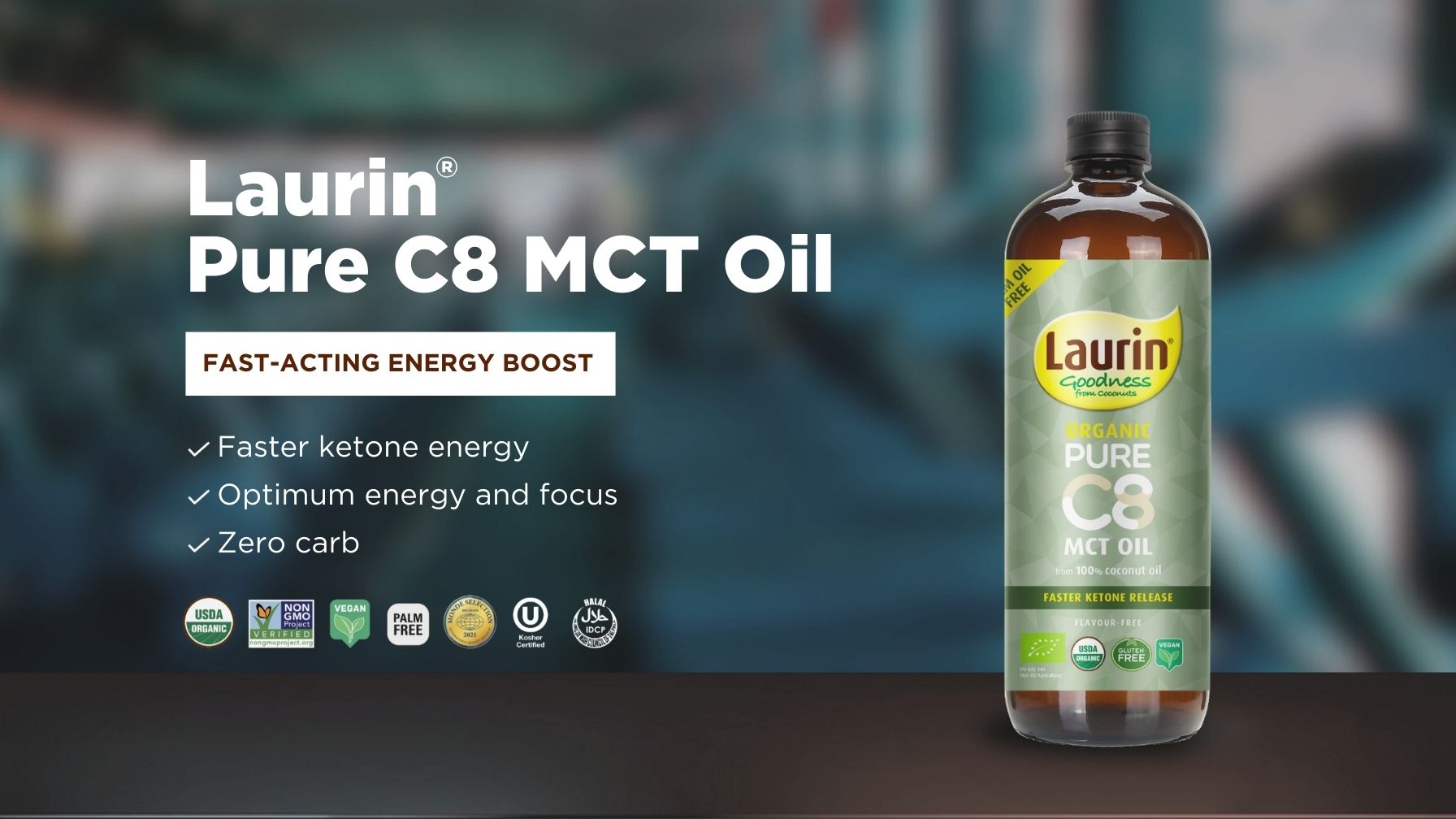 Laurin Pure C8 MCT from Coconut Oil 500ml (1 Box/6 Bottles) | Shopee ...