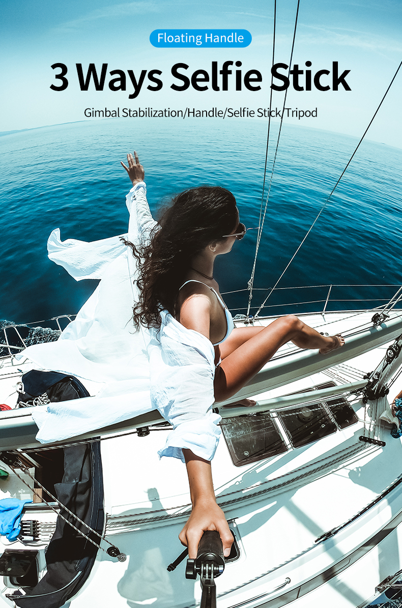 TELESIN 3-Way Multifunctional Monopod/Tripod Pole w/ Floater for Action ...