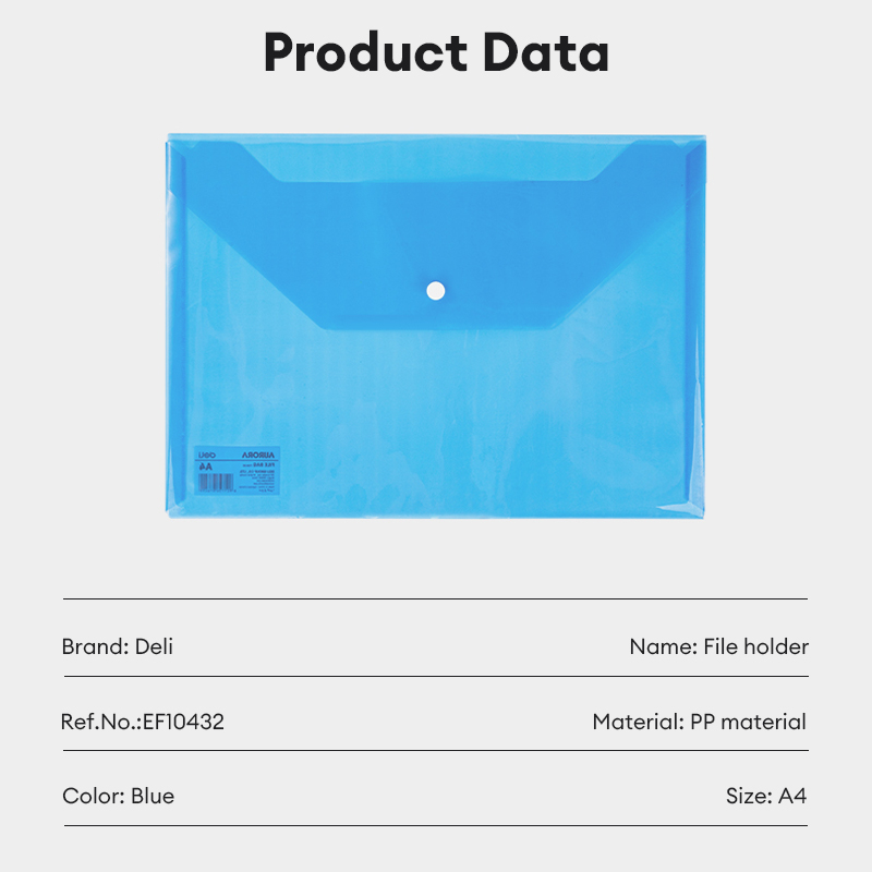 Deli A4 File Holder Folder File Paper Storage Bag Document Organizer ...