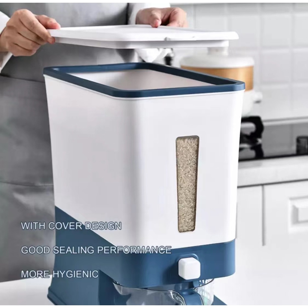 12kg Rice Dispenser and Storage with measuring cup | Shopee Philippines