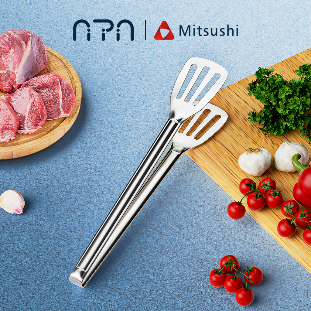Nipiin Food Tongs 304 Stainless Steel Bread Tong Steak Tong Frying ...