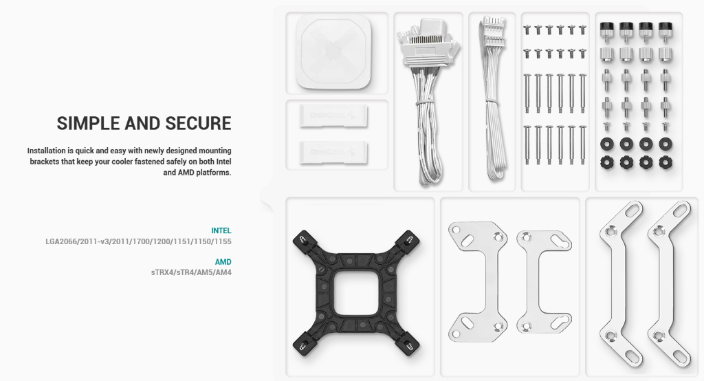 DeepCool LS720 White 360mm Premium Liquid & Low Noise Efficiency CPU ...