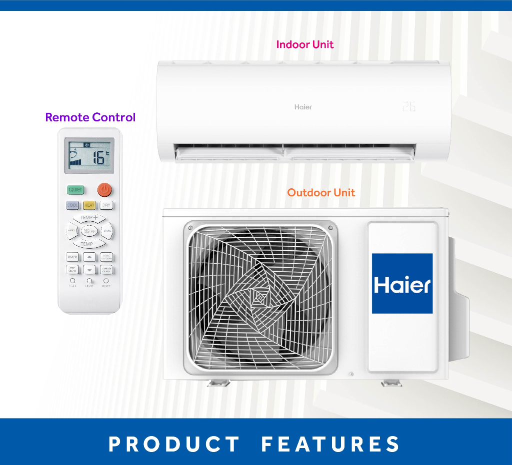 Haier HSU-25PSV32 2.5 HP Clean Cool Plus Inverter Split Type Aircon ...