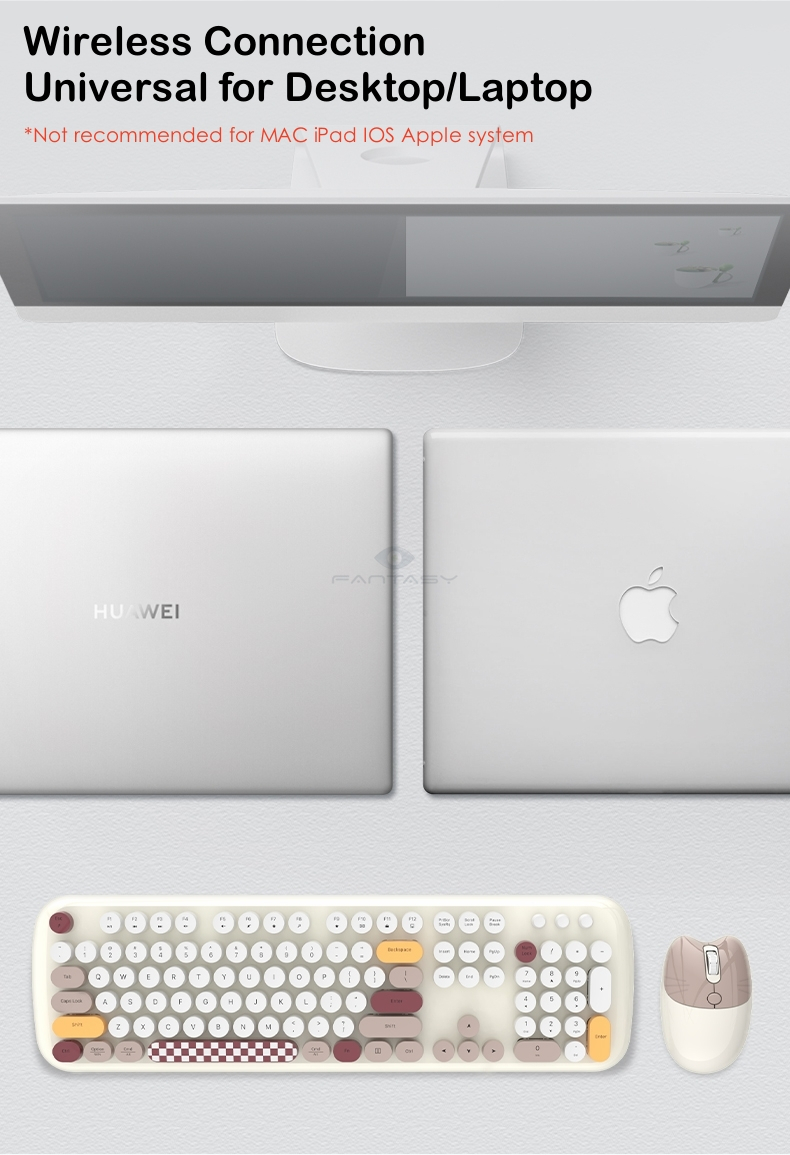 MOFII GEEZER Zero Cute Fashion 2.4G Wireless Keyboard and Mouse Combo ...