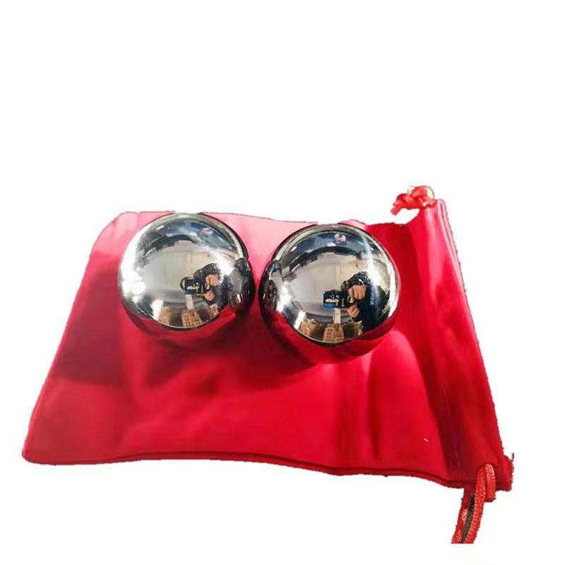 2pcs Fitness Steel Ball Baoding Iron Ball Rehabilitation Solid Handball ...