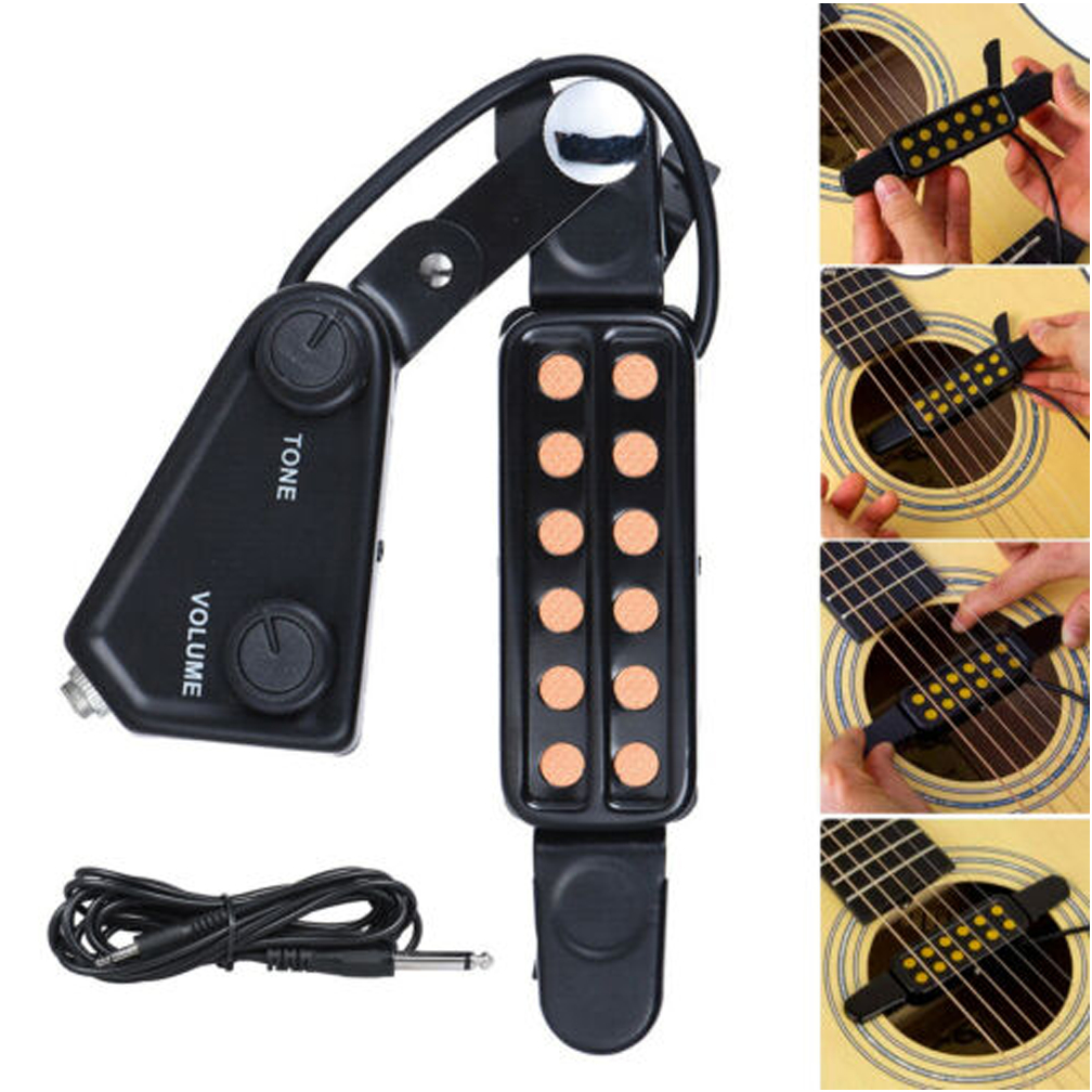 RIXTON Professional Acoustic Guitar Bass Pickup Audio12 Hole Pickup ...