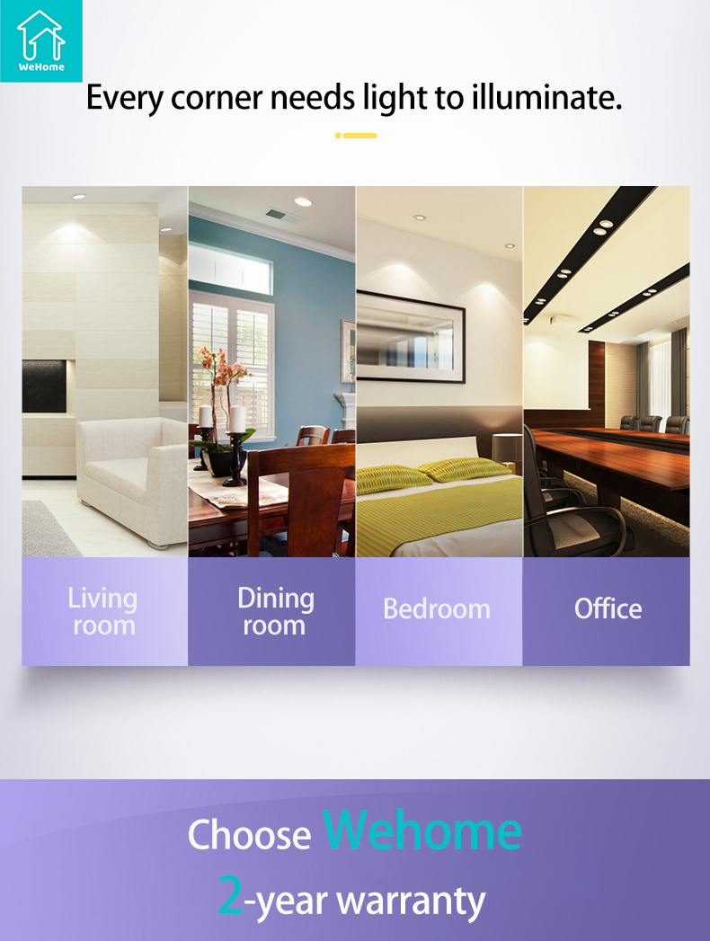 WeHome Ultra Thin LED Ceiling Light Pin Light, 3 Colors 3500K/4000K ...