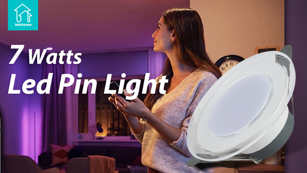 WeHome LED Pin light for Ceiling Tri color 7 Watts Downlight Ultra-Thin ...