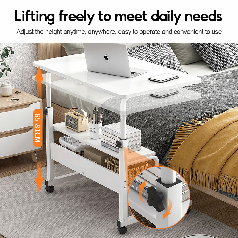 [Movable] [Adjustable Height] Laptop Table Bedside Table Small Table ...