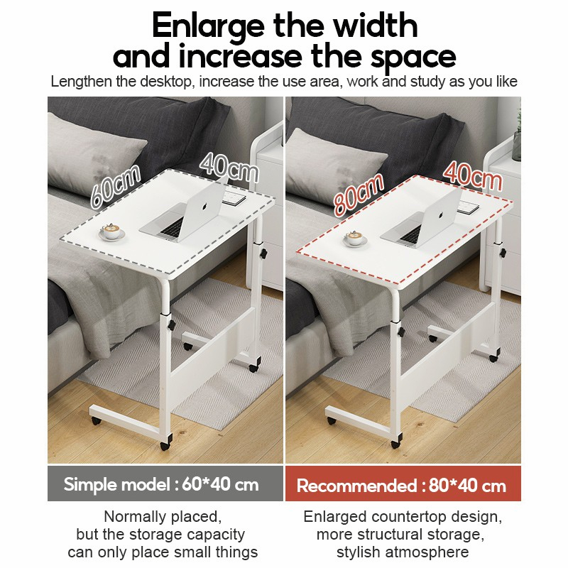 [Movable] [Adjustable Height] Laptop Table Bedside Table Small Table ...