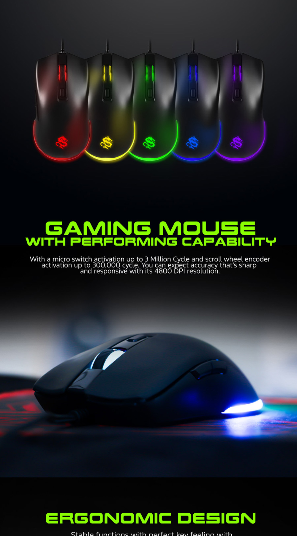Tylex XW36 RGB 4800DPI Gaming Mouse | Shopee Philippines