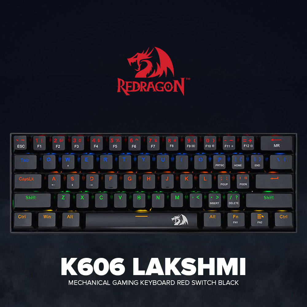 Redragon K606R/K606 Lakshmi Mechanical Gaming Keyboard Blue OR Red ...