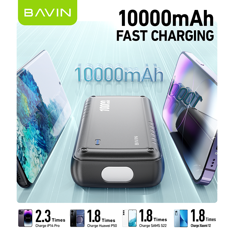 BAVIN PC1015 10000mah Powerbank & Car Igniter W/ SOS Light & Clip for ...
