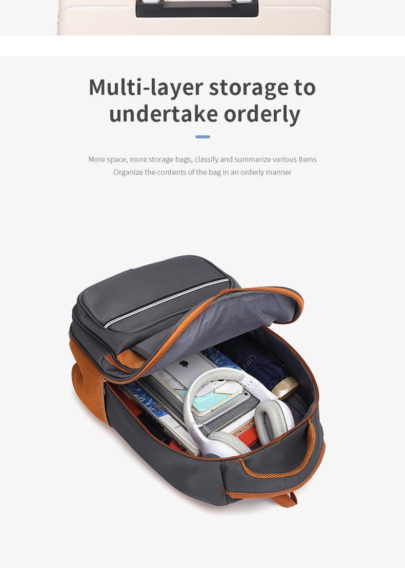 VOLUNTEER BAG Mens Business Bag Large Anti-theft Laptop Backpack For ...