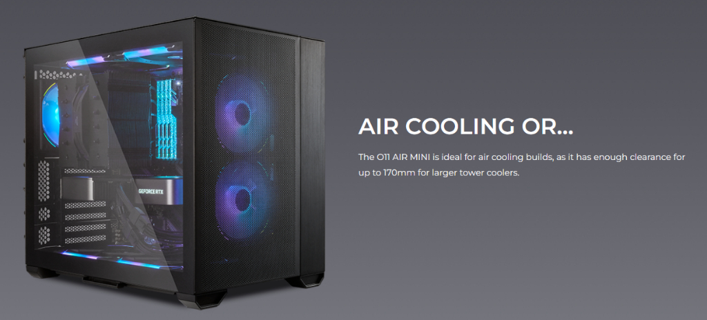 Lian Li 011 Air Mini White Mesh Front Panel Tempered Glass PC Case ...