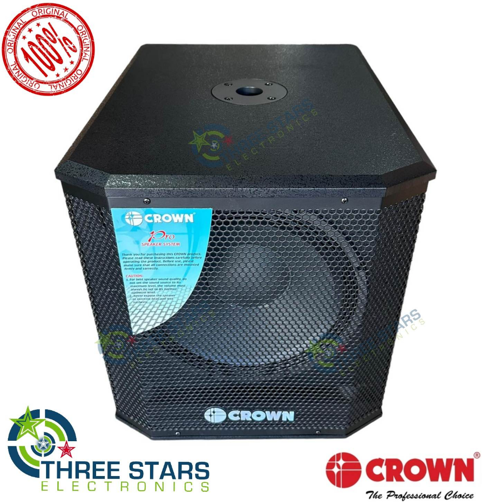 Original Crown 1pc BF-12SW Passive Subwoofer 500 Watt Peak 12 inch ...