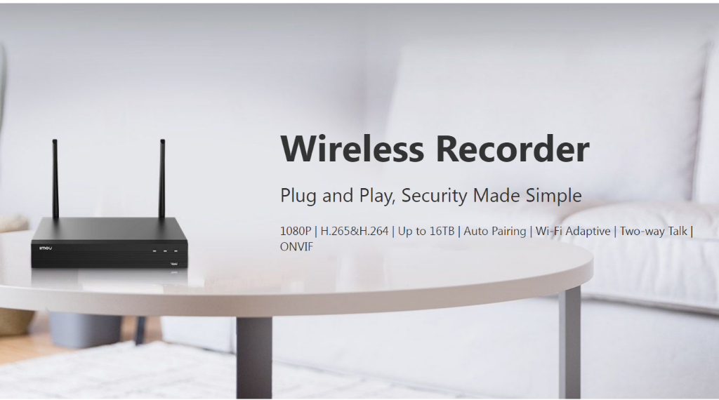 IMOU 4/8 CH Wi-Fi Wireless NVR P2P Network Video Recorder Supports ...