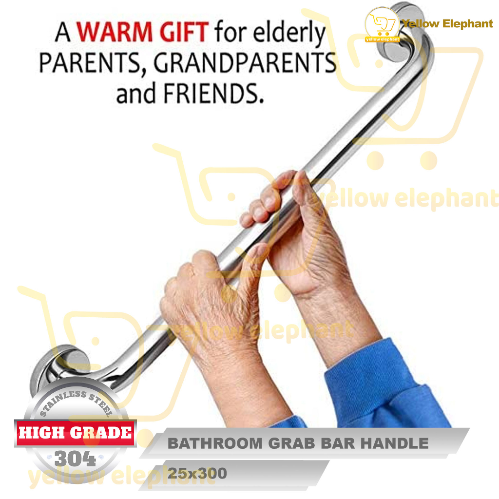 Grab Bar Handrail Stainless Steel 304 / PWD Handle Balance Bar Anti ...