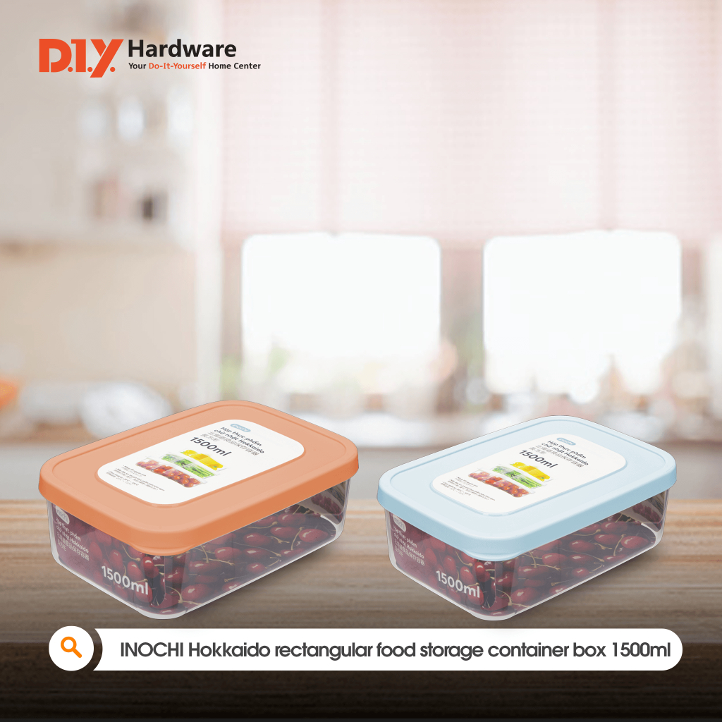INOCHI Hokkaido rectangular food storage container box 1500ml | Shopee ...