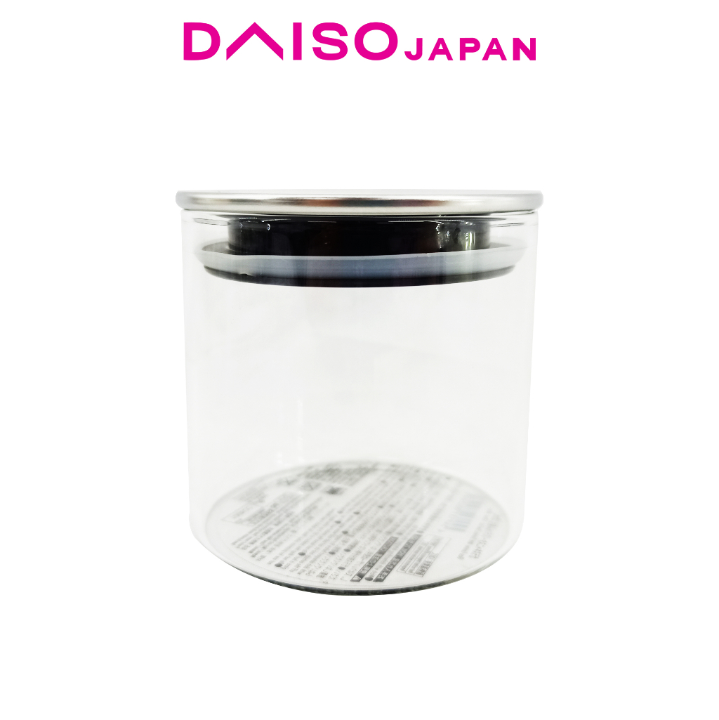 Daiso Glass Canister with Stainless Steel Lid 120ml | Shopee Philippines