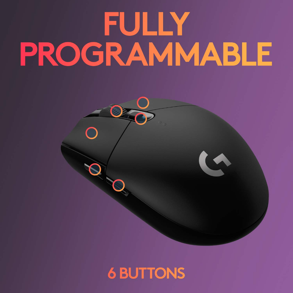 Logitech G304 LIGHTSPEED Wireless Gaming Mouse with 12,000 DPI HERO ...