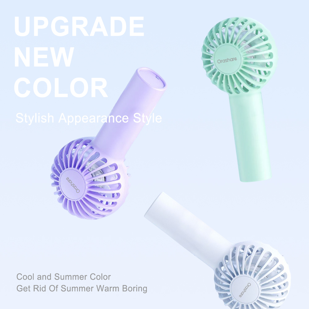 Orashare HF02 Mini Fan Portable and Lightweight 3 Speed Wind Hand Fan ...