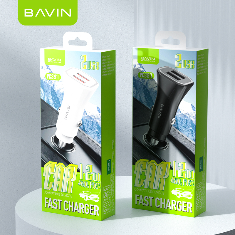 BAVIN PC897 Car Charger Dual USB Port Fast Charging For Various Mobile ...
