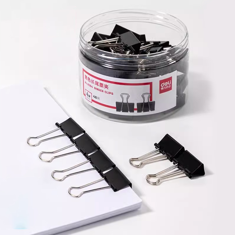 Deli Binder Clips Black 19mm/25mm Multipurpose Paper Clip School Office ...