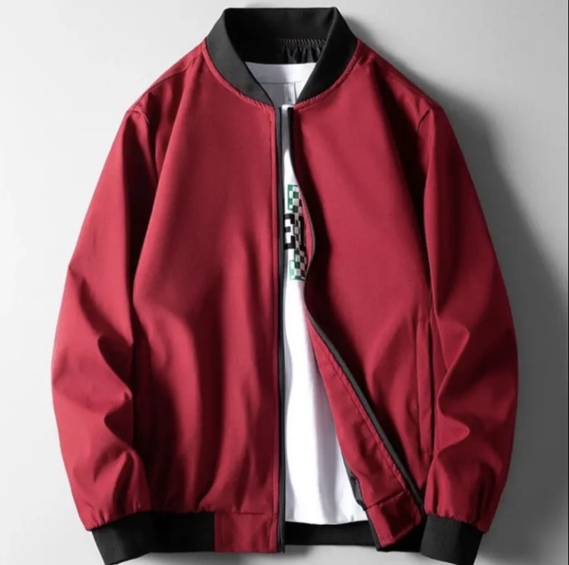 Fashion Bomber Jacket For Men with zipper pockets Unisex Crew Neck ...