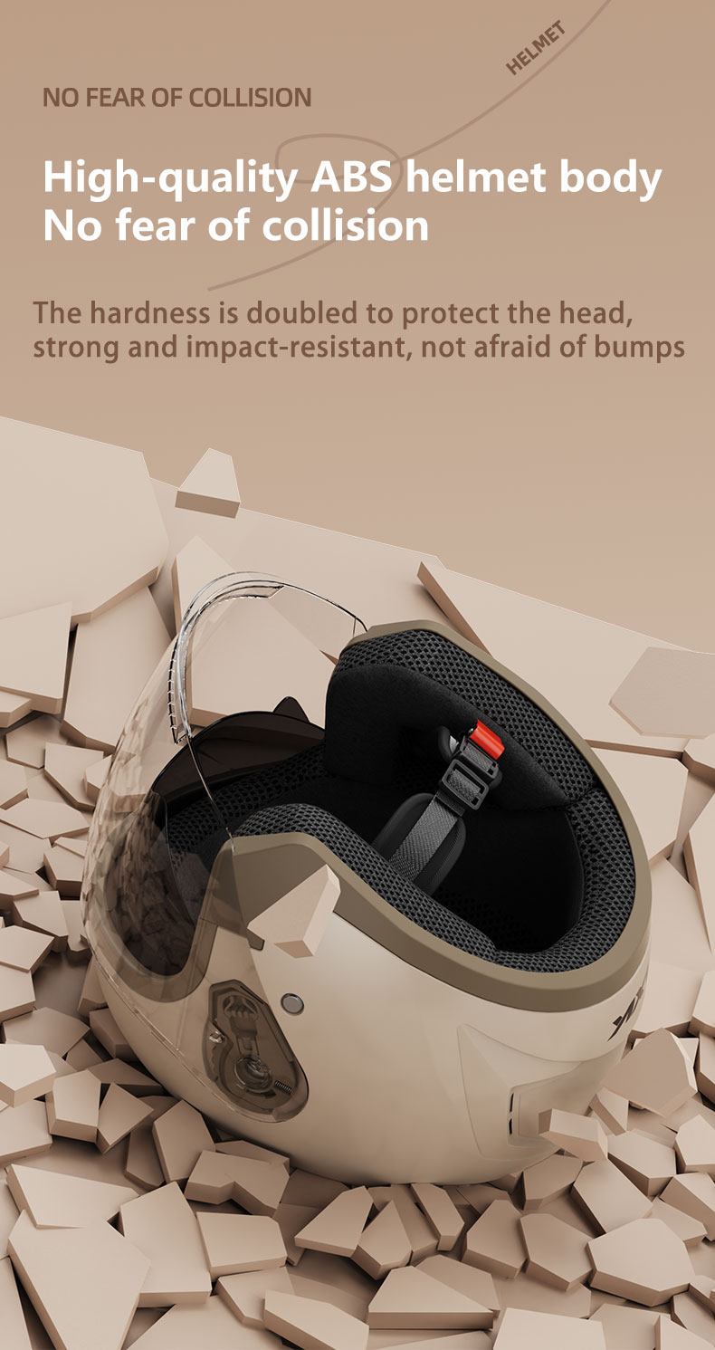 AKA/AXK 801 Motorcycle Double Miorr Half Face Helmet | Shopee Philippines