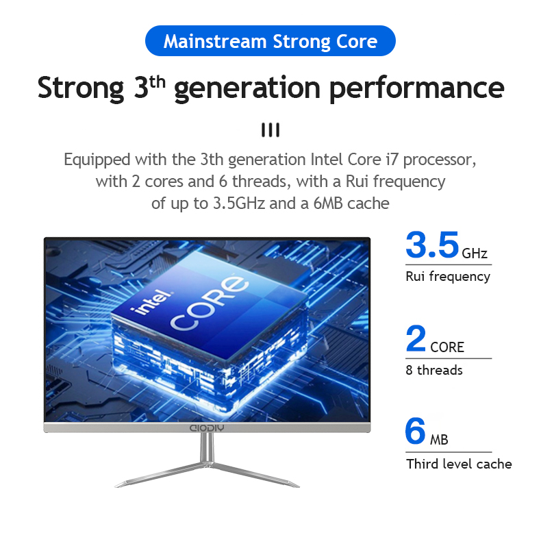 AIODIY All in One PC Computer 20 Inch i7 CPU 512G SSD Computer Set For ...