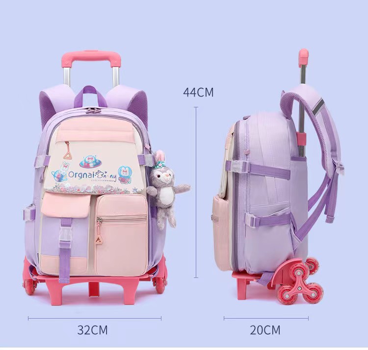【Free gift】NEW Trolley Bags for kids girls Cute Kids Backpacks With ...