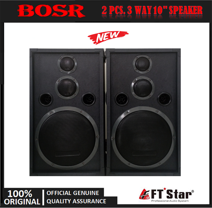 FT STAR NEW 2 PCS. 3 WAY 10 INCHES SPEAKER WITH SPEAKER WIRE | Shopee ...