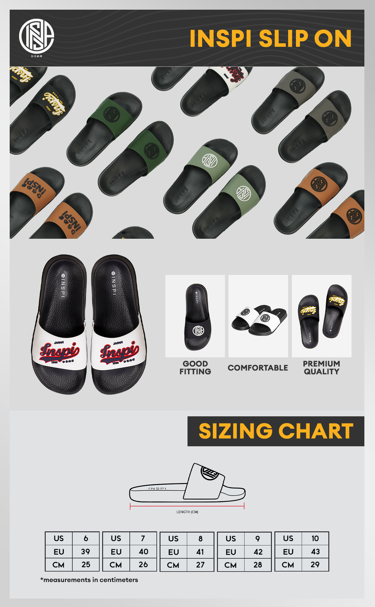 INSPI Originals Slip On Slides for Men Korean Flip Flops Slippers for ...