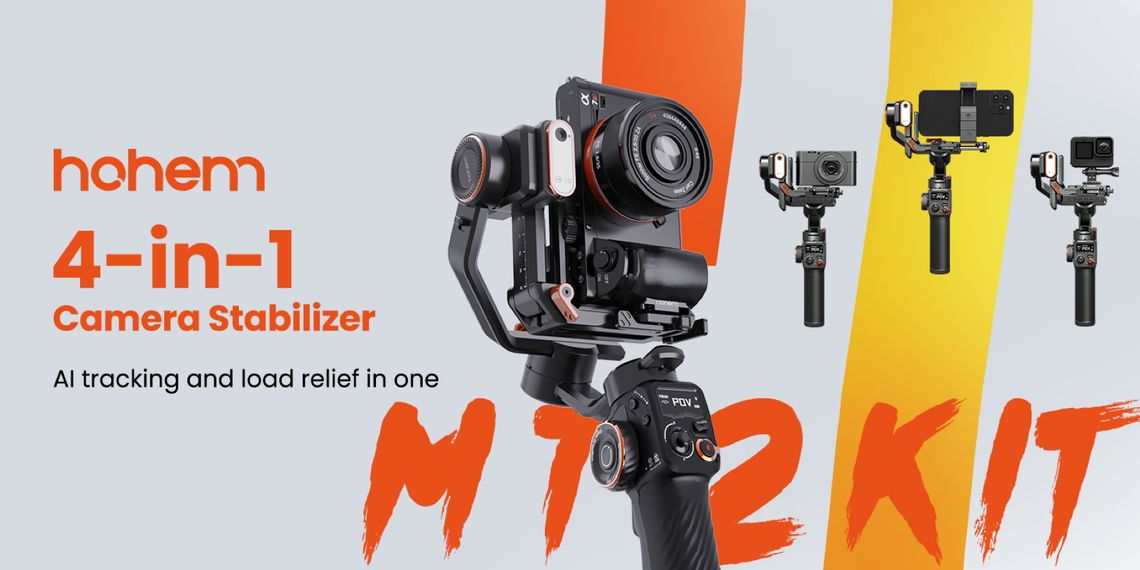 Hohem iSteady MT2 Kit 4-in-1 Camera Gimbal 3-Axis Stabilizer, Built-in ...