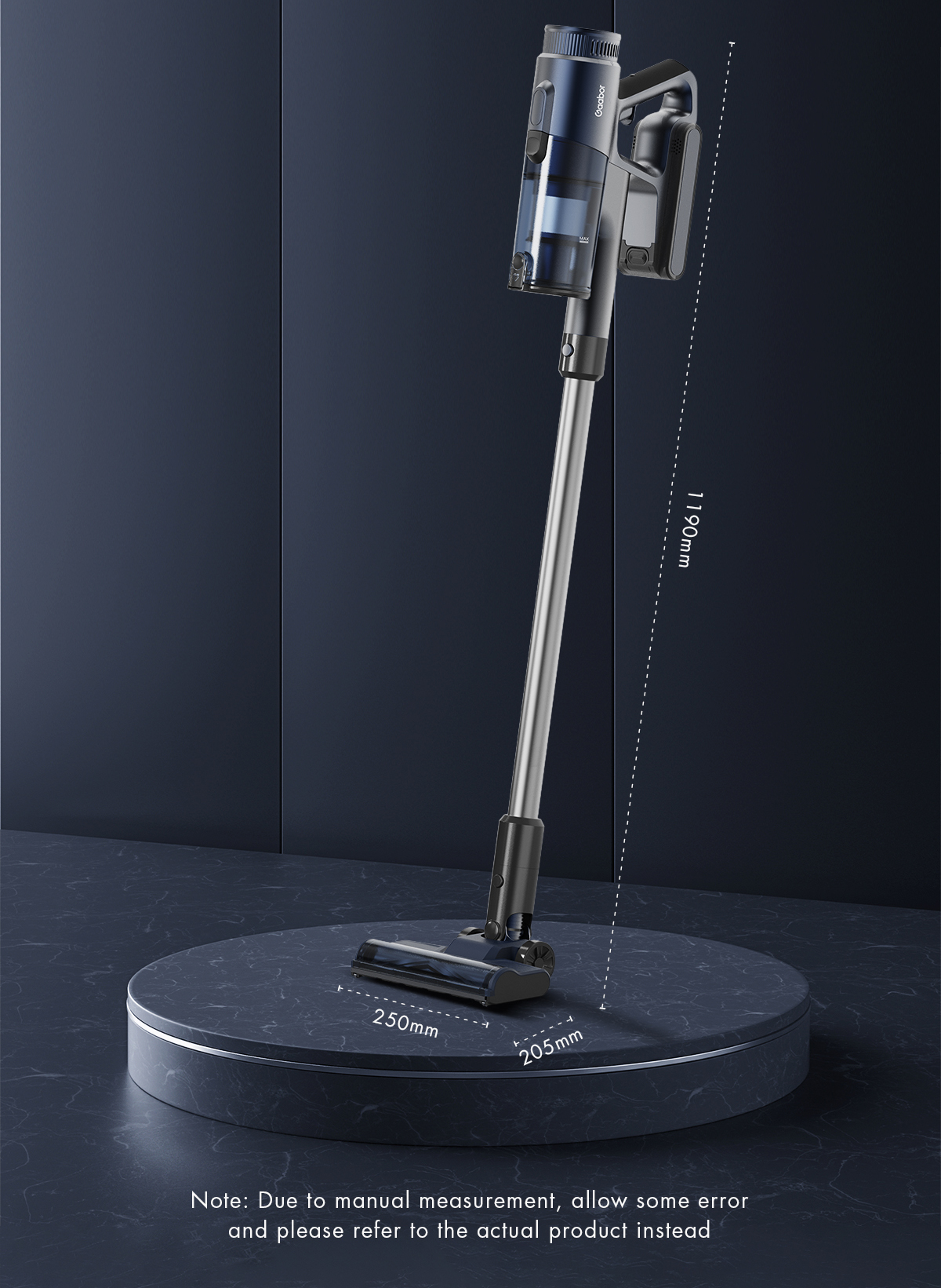 Gaabor Vacuum Cleaner 3-In-1 Multi-Use Strong Suction Lightweight Cordless 20000Pa With 8 ...