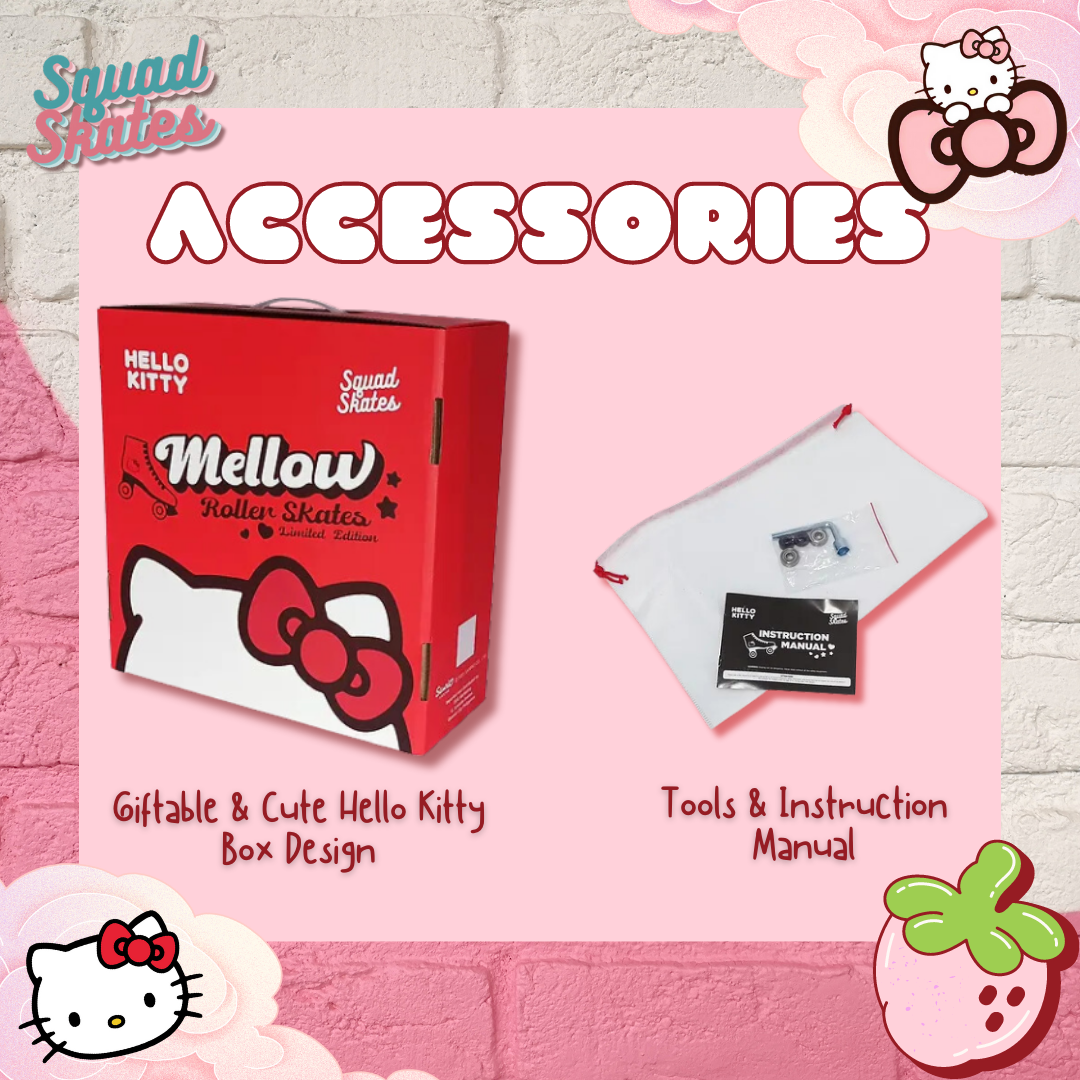 Squad Skates Hello Kitty Mellow Roller Skates with LED Light Wheels (F ...