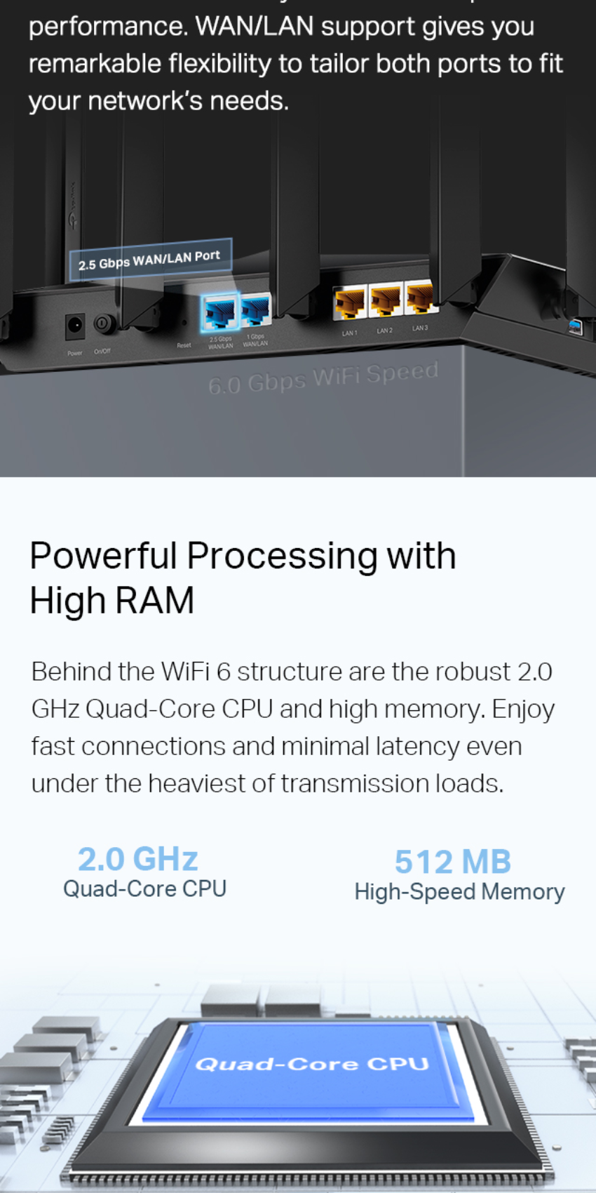 TP-Link | Archer AX80 | Dual-Band | 2.5G Multi-Gigabit Port | AX6000 ...