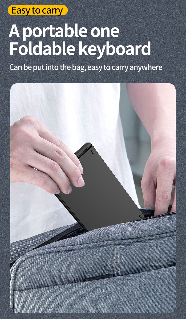 Meewoo Portable Folding Wireless Keyboard And Mouse Set Bluetooth Keyboard For Tablet Phone