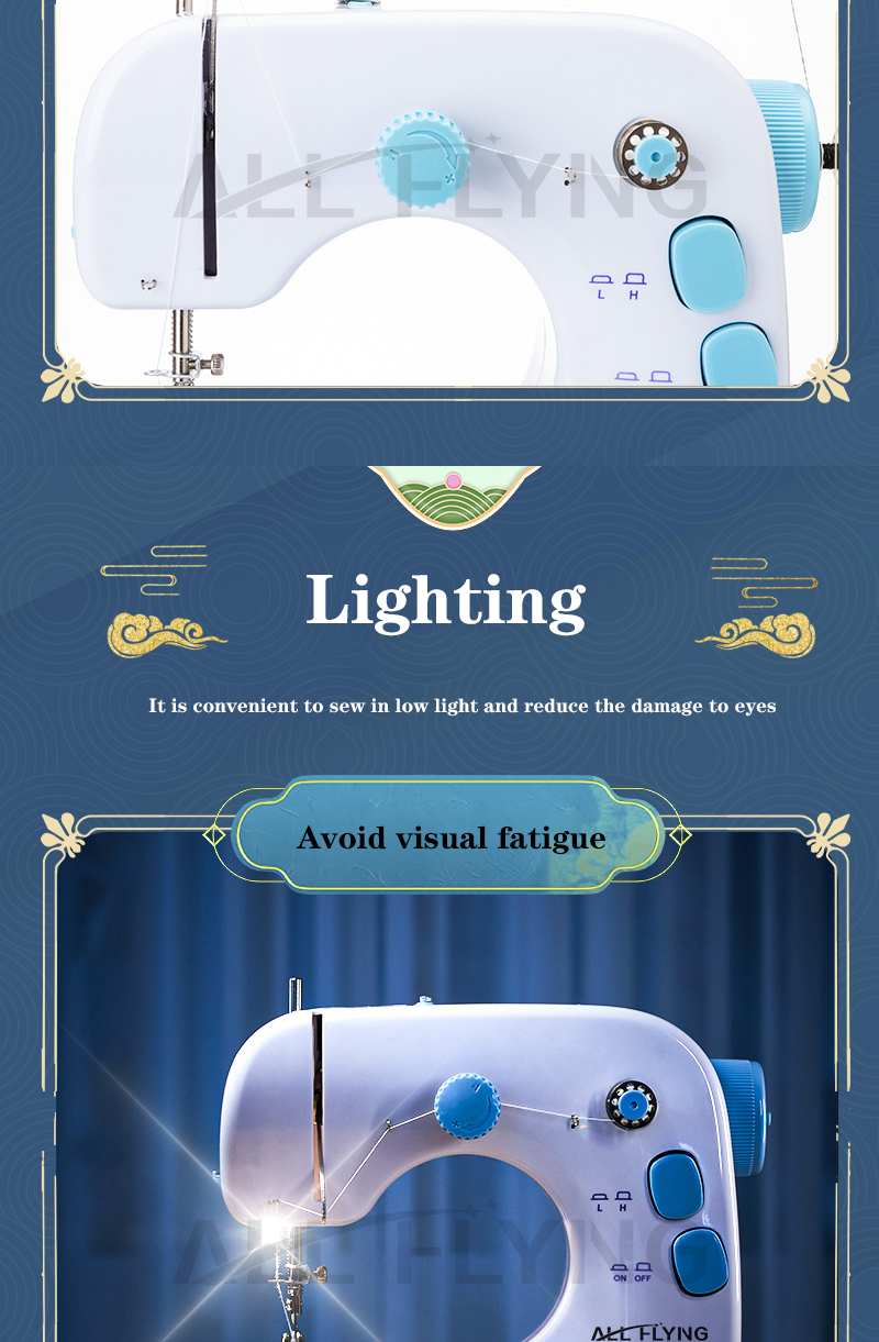 【ALL FLYING】Sewing Machine 309 Portable Mini Electric Home Portable ...
