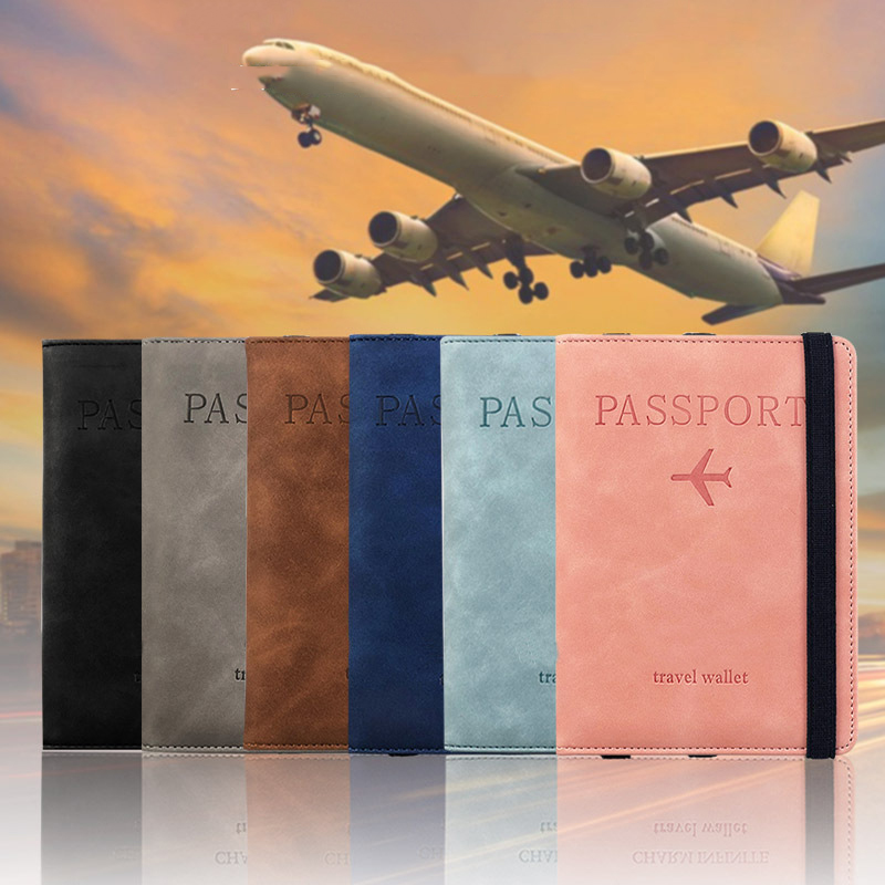 Multi-function passport folder PU material multi-function passport card ...