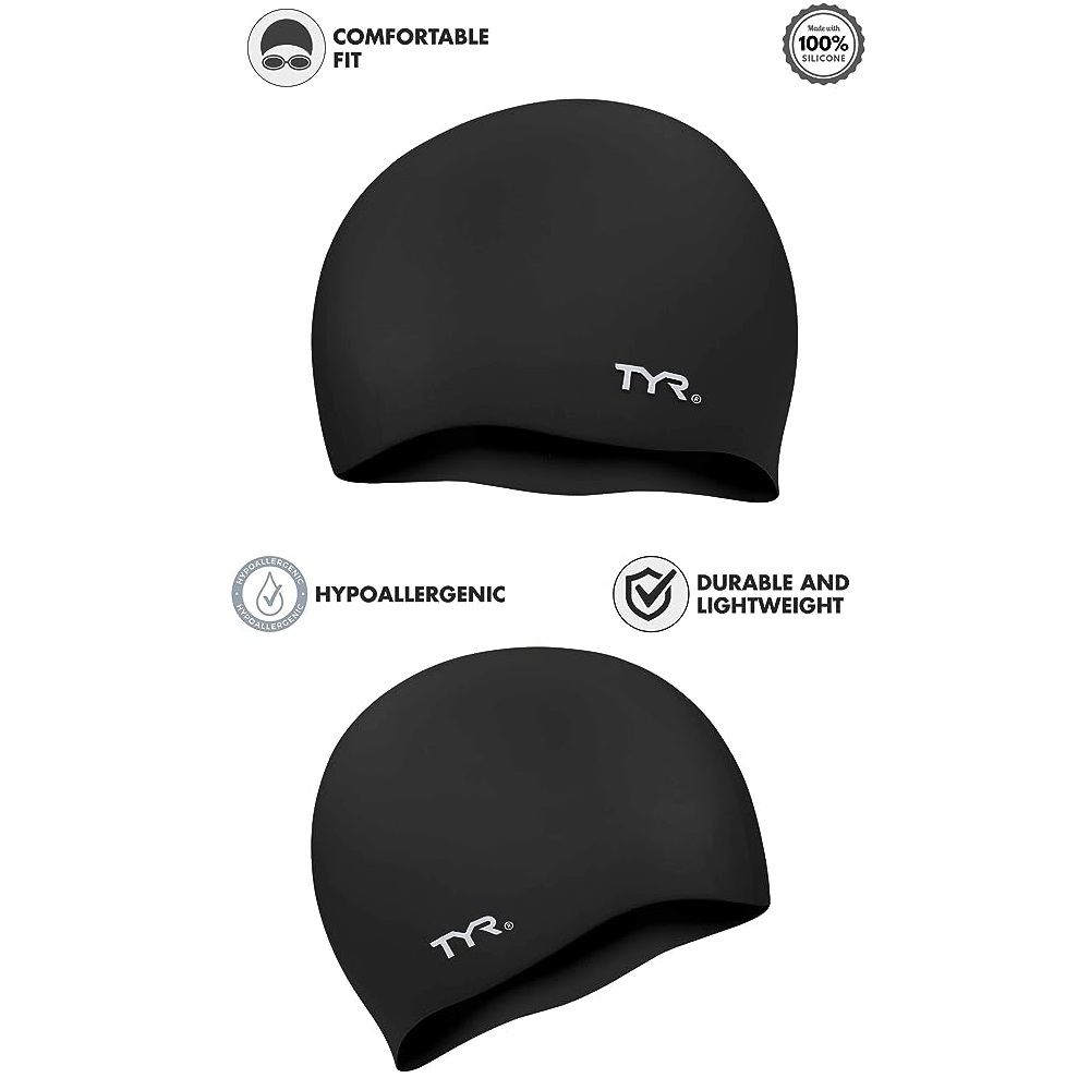 TYR Adult Silicone Wrinkle-Free Swim Cap | Shopee Philippines