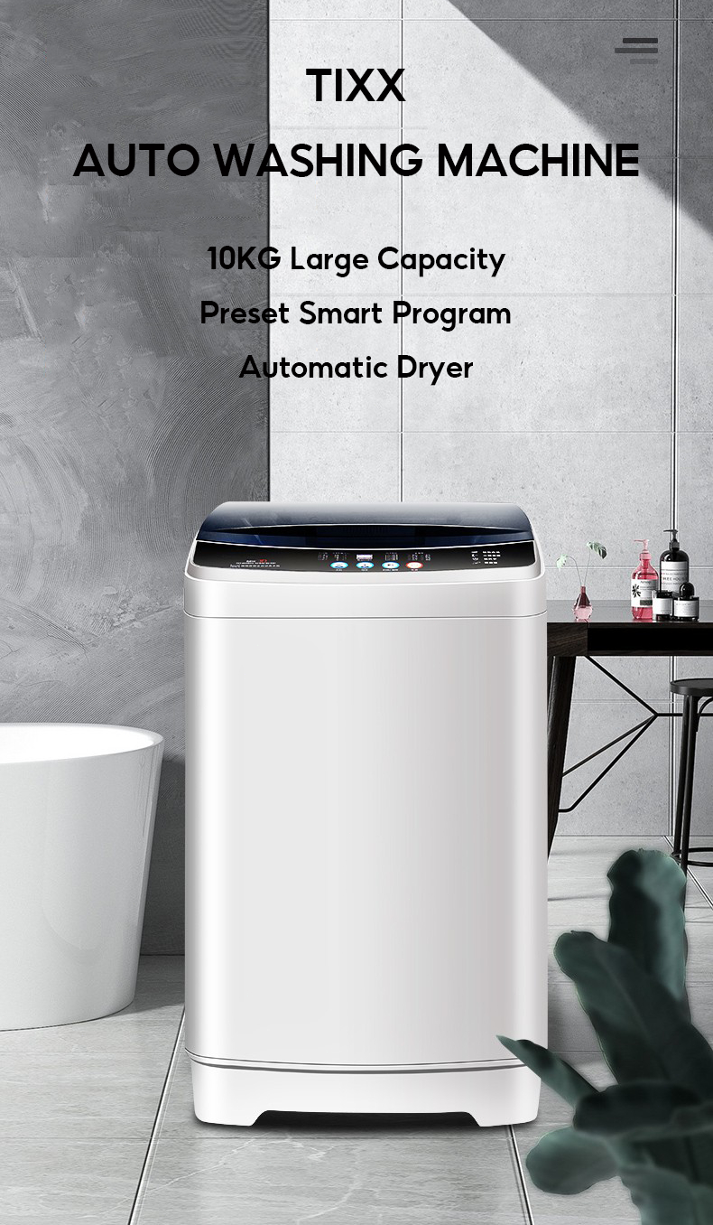 Tixx Automatic Washing Machine With Dryer inverter 7.5KG | Shopee ...