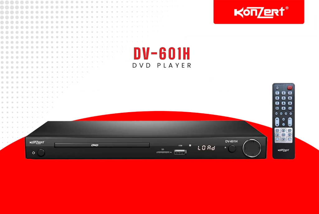 Konzert DV-601H HD DVD Player with USB SD Card Slot and Mic Inputs, and ...